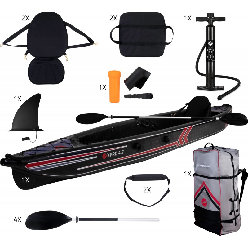 Inflatable Dropstitch Kayak - Two Person - Complete Set